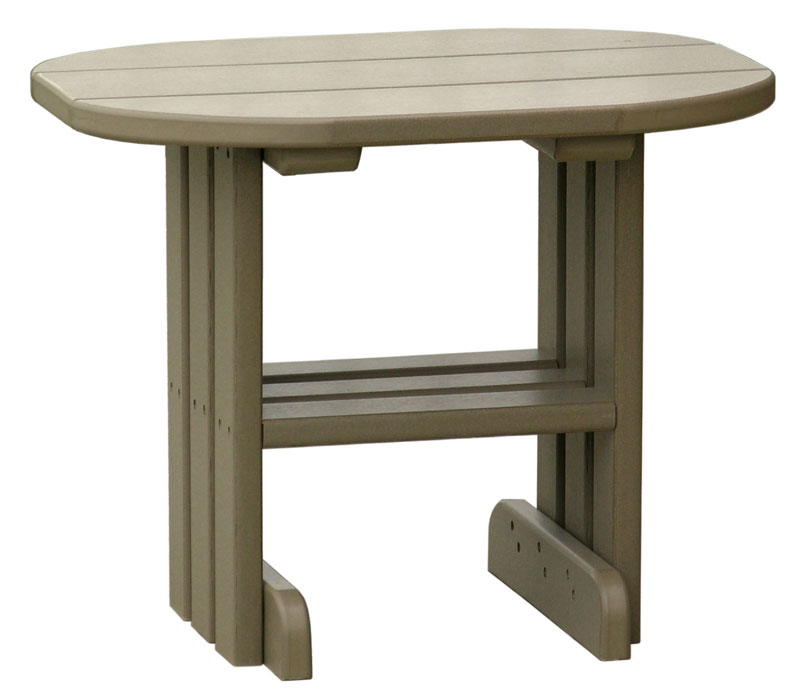 Poly End Table in Weatherwood