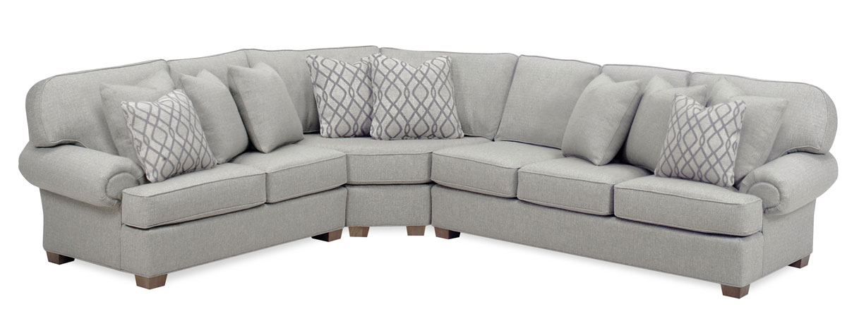 Temple Furniture 3100 Comfy Sectional shown in Sugarshack Metal fabric ...