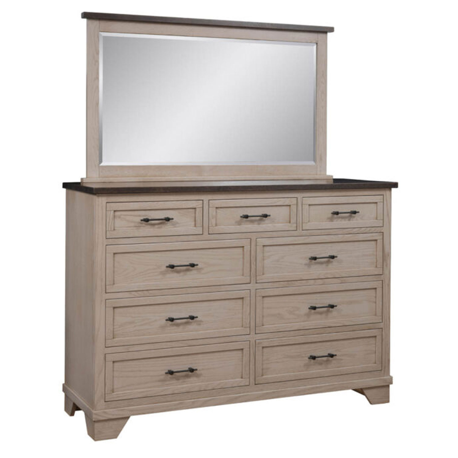 Easy Times Tall Dresser and Mirror- Ohio Hardwood & Upholstered Furniture