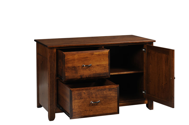 48" Credenza with Drawers and Door Open