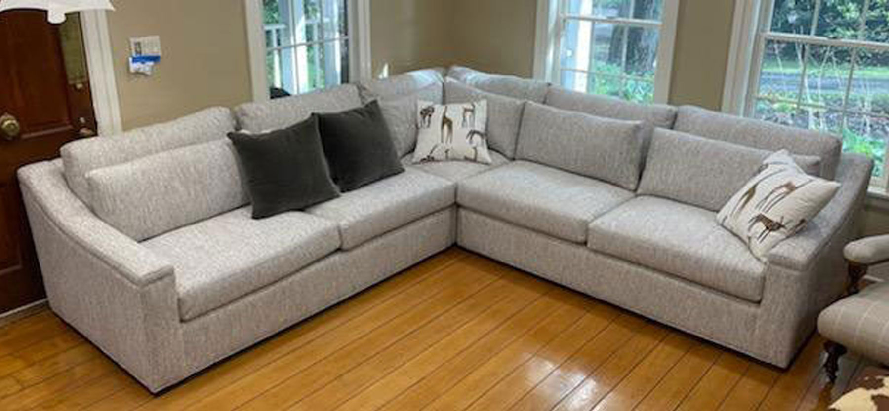 Wesley Hall 2024 Lowell Sectional in Silas Sepia Fabric