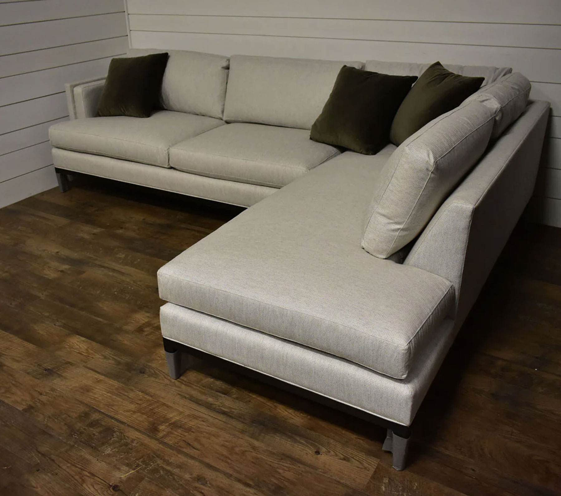 Wesley Hall Peretti Sectional in Omega Flint Fabric