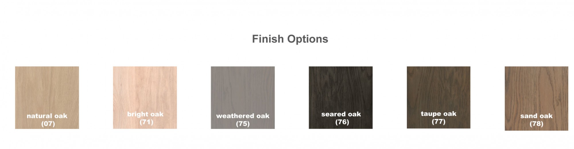 Oslo Bedroom Collection Finishes