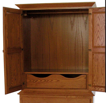 Shaker 2 Piece Armoire - Ohio Hardwood Furniture